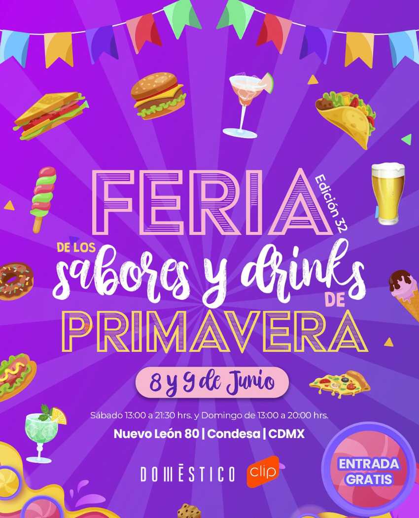 Refréscate y come rico en la Feria de los sabores y drinks de primavera en CDMX - The Guide CDMX